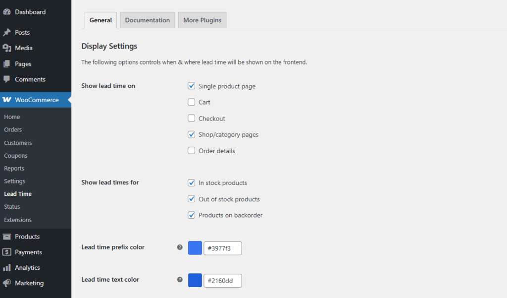 How to Configure Lead Time Display Settings
