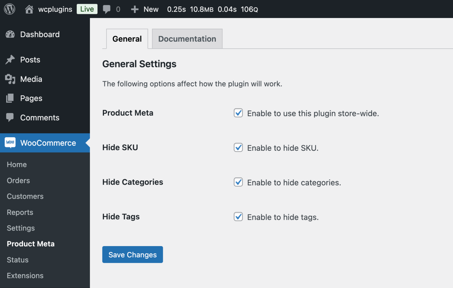 How to Configure Product Meta