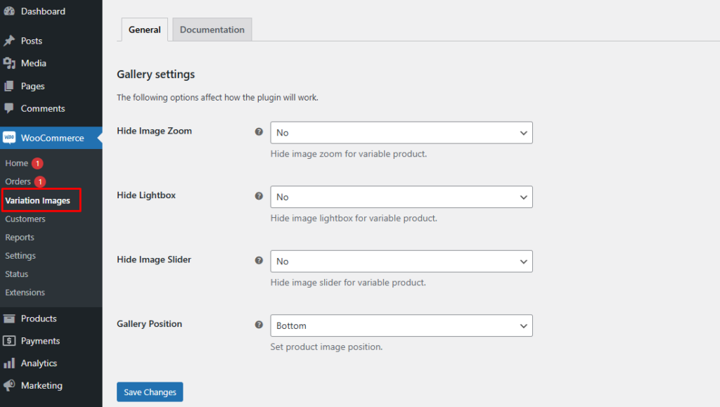 Configure Variation Images (Free)