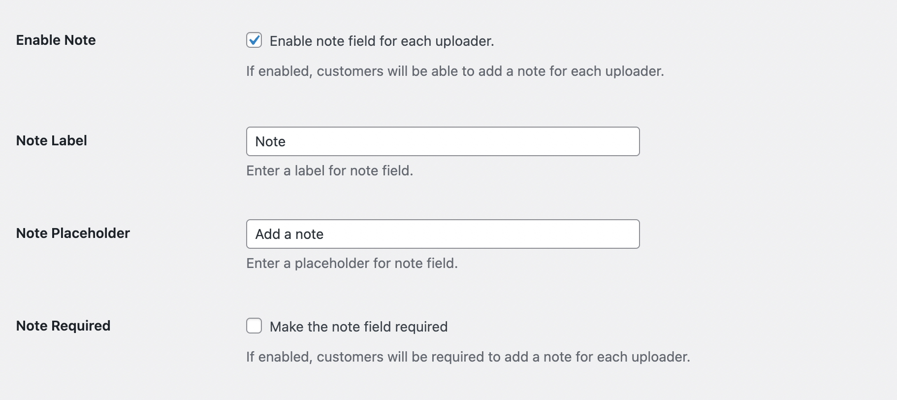 Enable Customer Notes